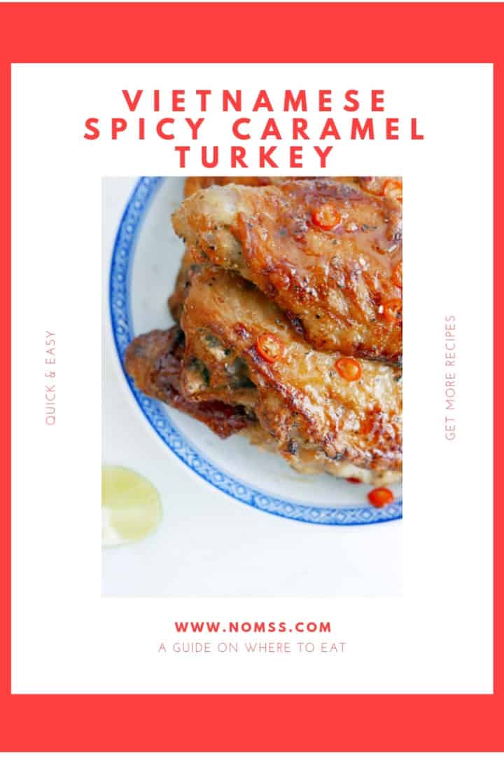 Spicy Caramel Turkey Wings (Vietnamese Style Recipe) - Nomss.com