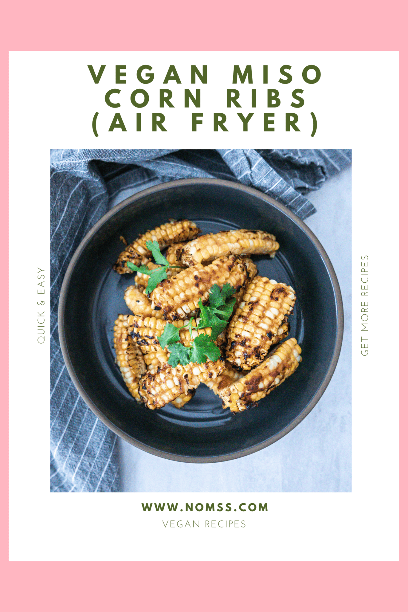 Spicy Miso Air Fryer Corn Ribs - Nomss.com