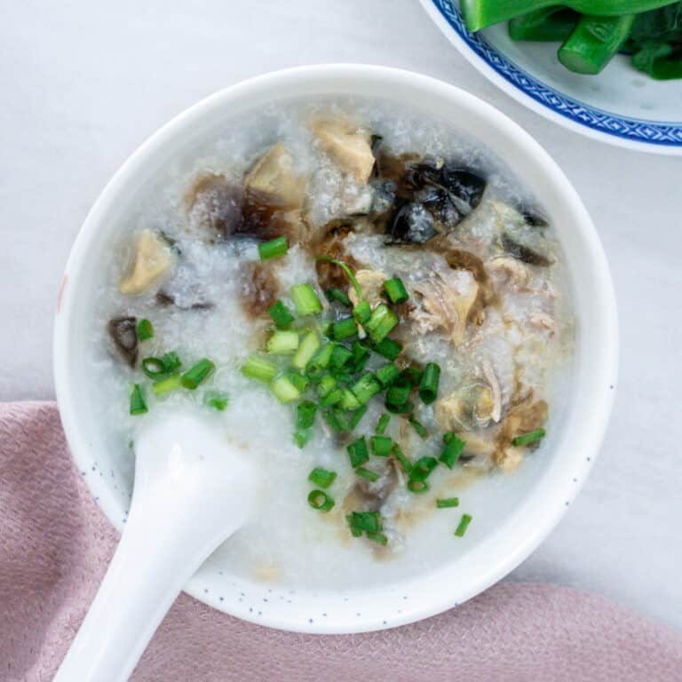 Instant Pot Salted Pork and Century Egg Congee 皮蛋瘦肉粥 壓力鍋 - Nomss.com