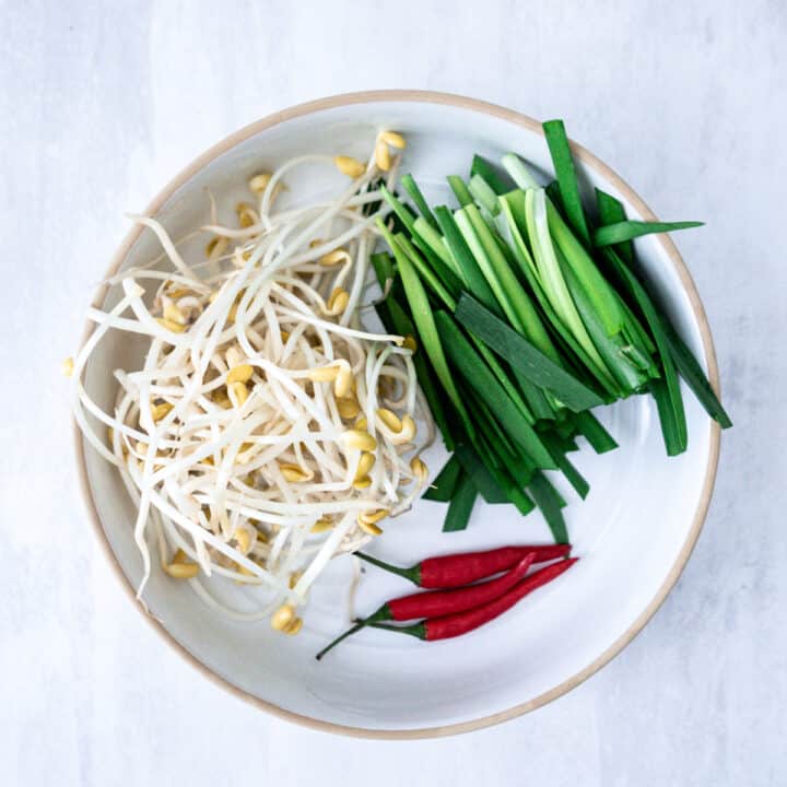 Stir-Fried Bean Sprouts and Chives 爆炒豆芽菜韭菜 - Nomss.com