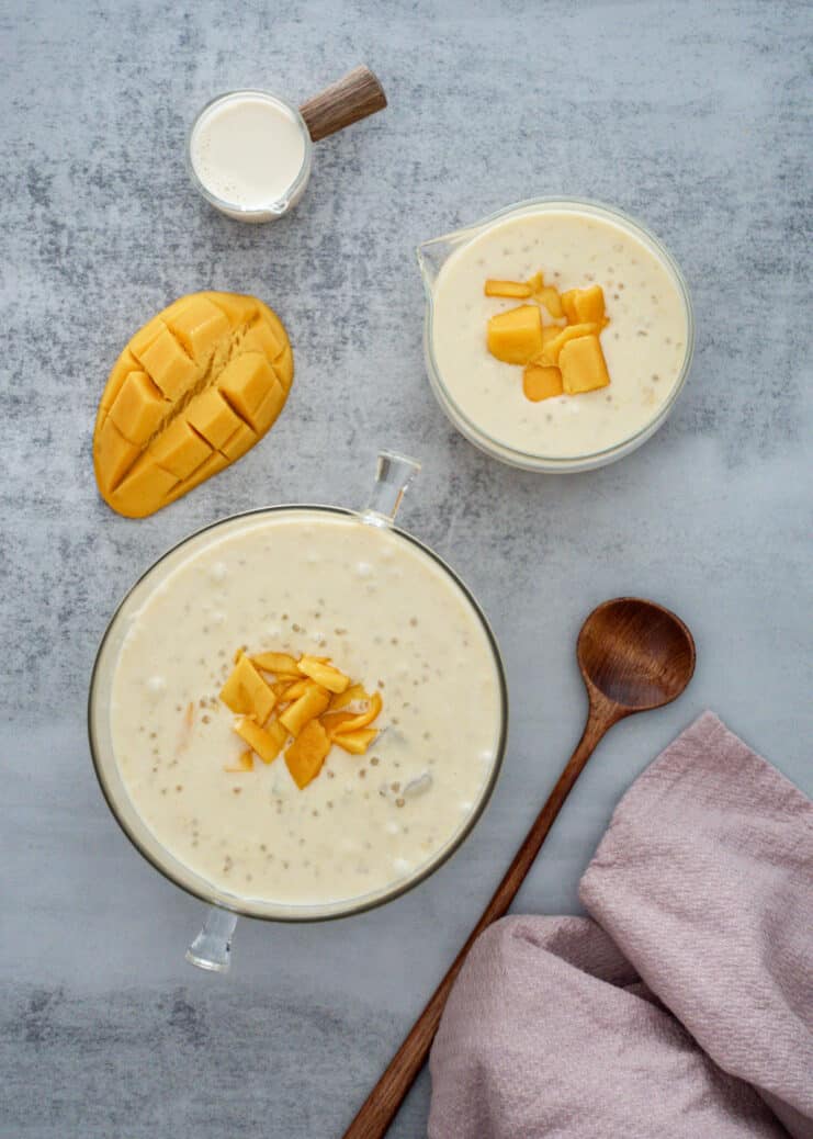 Easy Mango Sago Dessert With Coconut Milk 香港芒果西米露 - Nomss.com