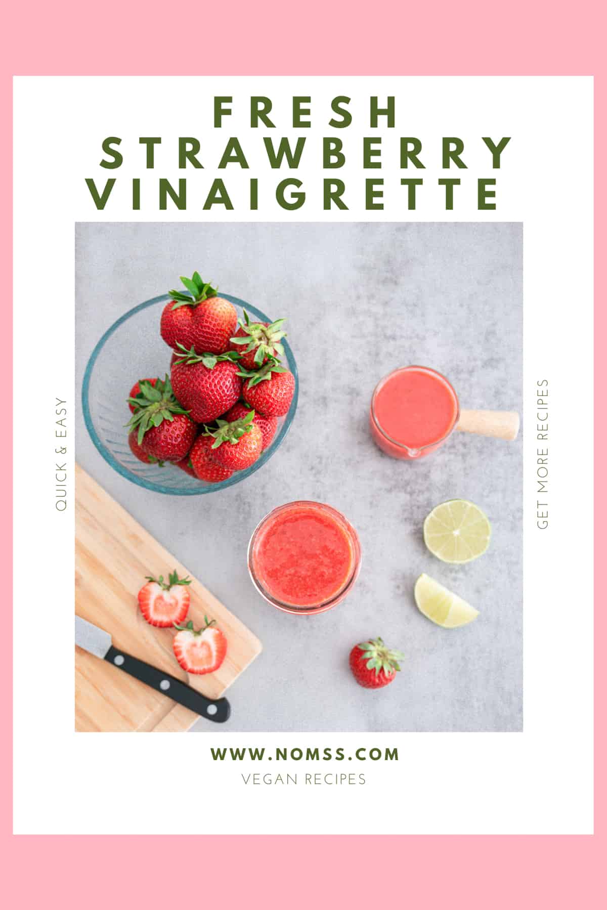 Easy Homemade Strawberry Vinaigrette Salad Dressing - Nomss.com
