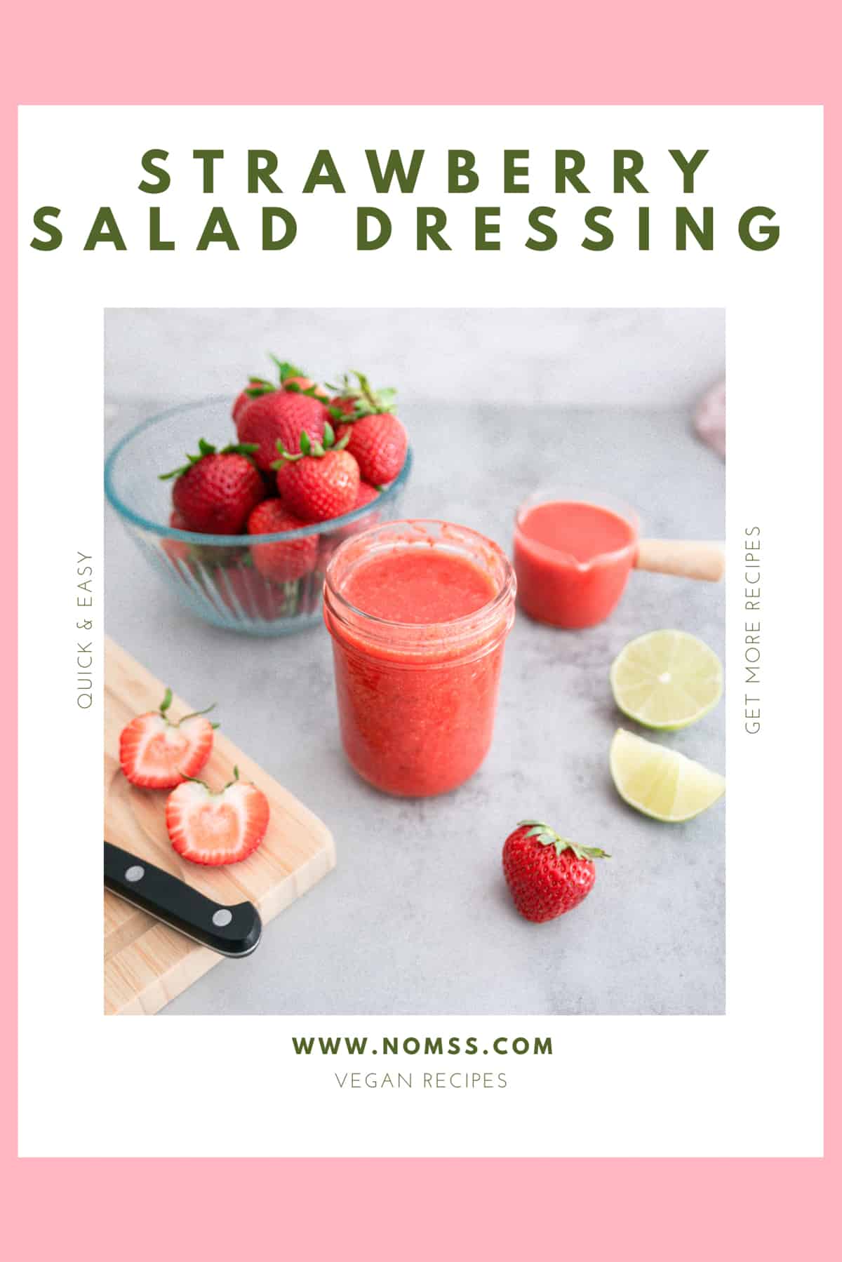 Easy Homemade Strawberry Vinaigrette Salad Dressing - Nomss.com