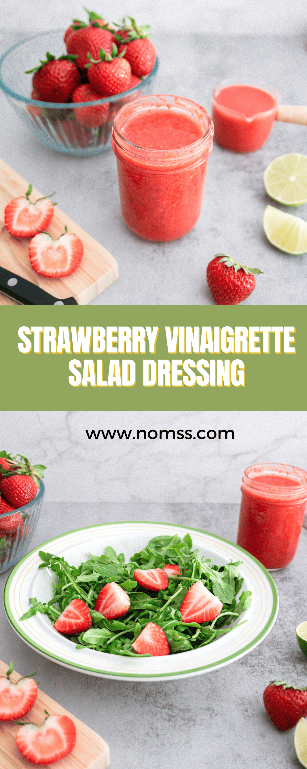 Easy Homemade Strawberry Vinaigrette Salad Dressing - Nomss.com