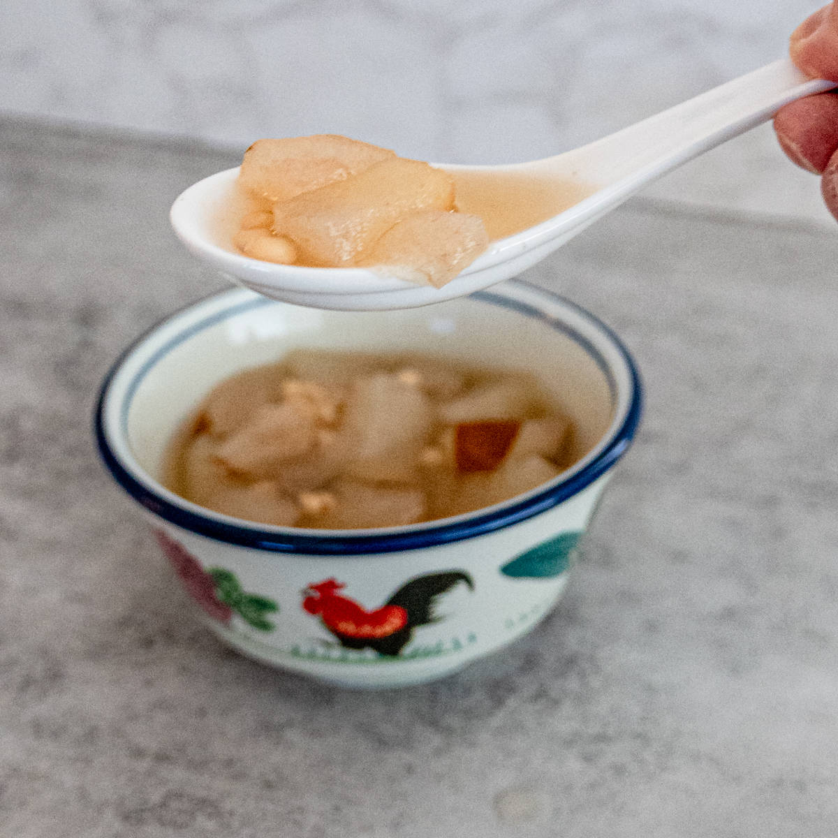 Double-Steamed Snow Pear with Fritillaria Bulb 川貝燉雪梨 - Nomss.com